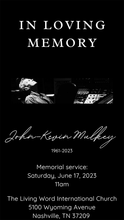 In Loving Memory- John-Kevin Mulkey – The Tennessee Tribune