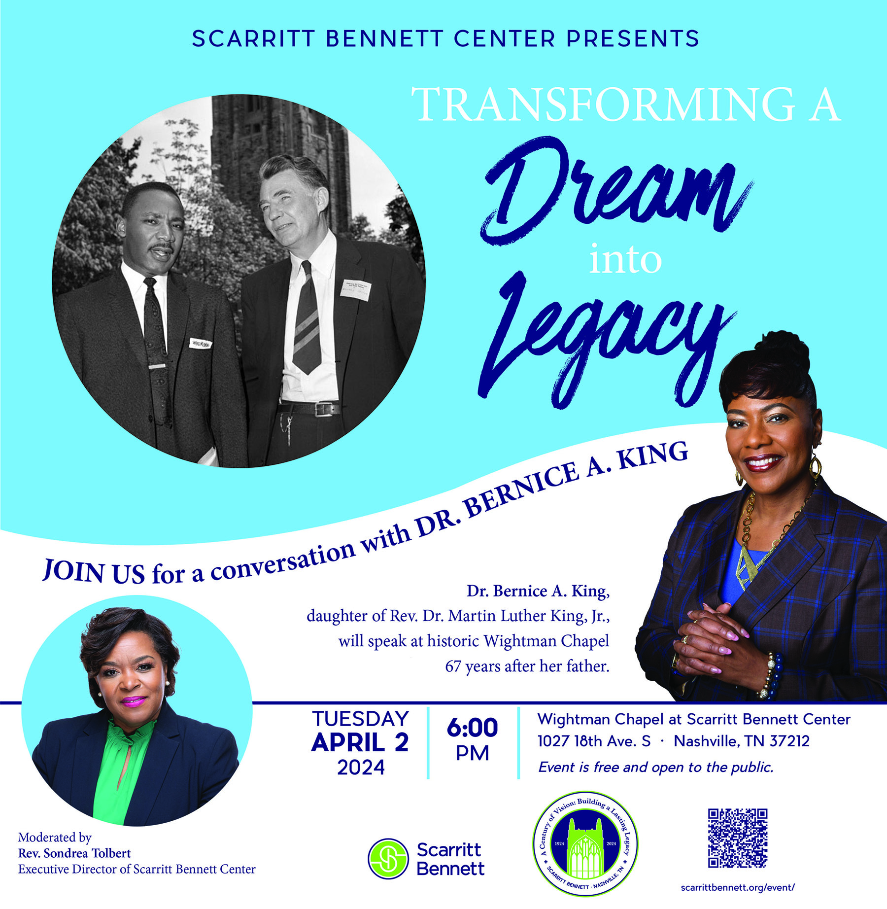 Dr. Bernice A. King to speak at Scarritt Bennett Center – The Tennessee ...